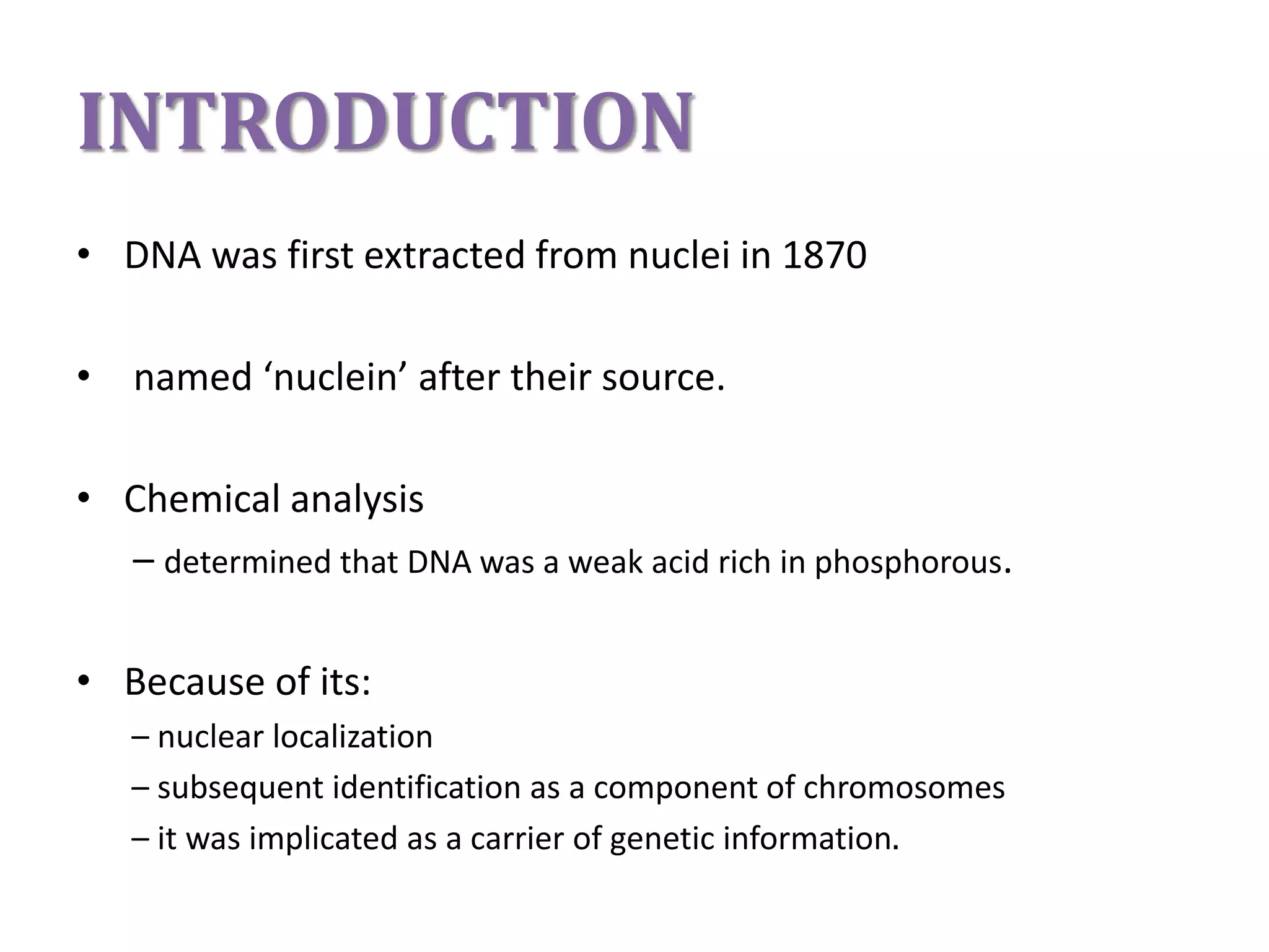 Introdution of dna as genetic material | PPTX