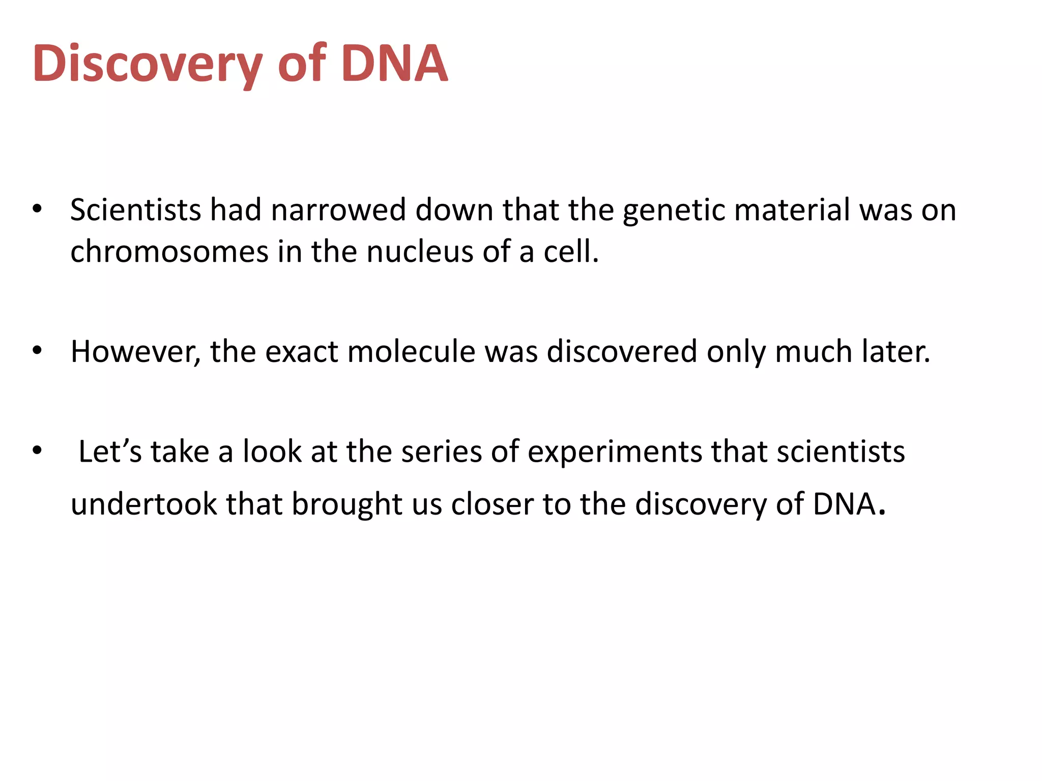 Introdution of dna as genetic material | PPTX