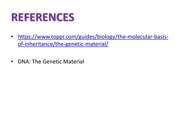 Introdution of dna as genetic material | PPTX