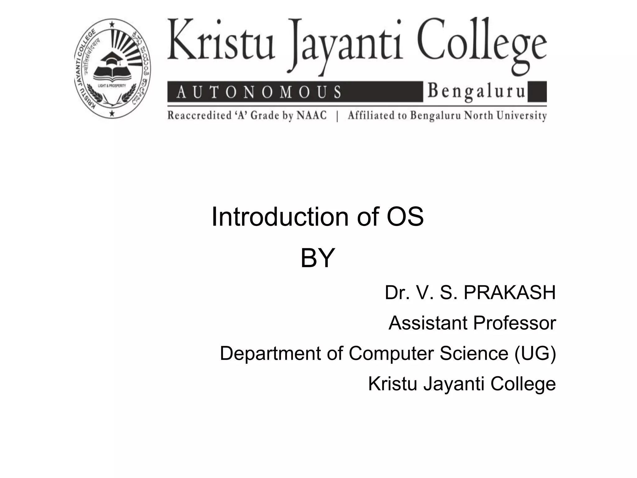 Introduction of os and types | PPT