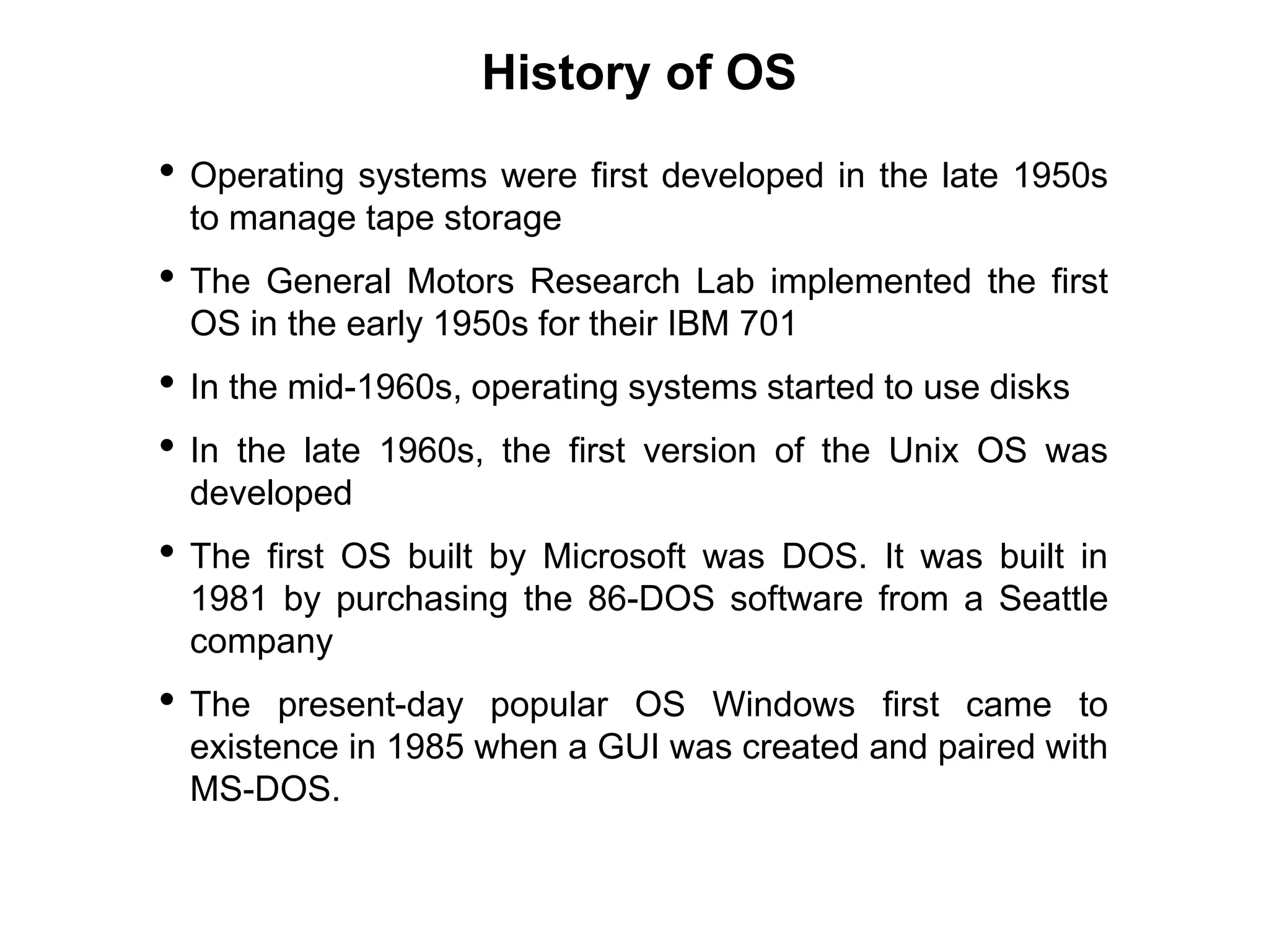 Introduction of os and types | PPT