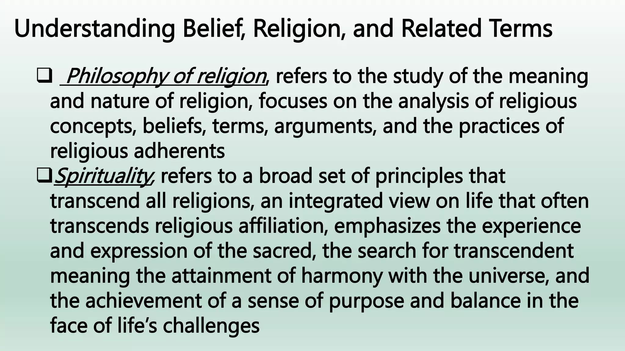 Introduction to World Religions and Belief Systems | PPTX