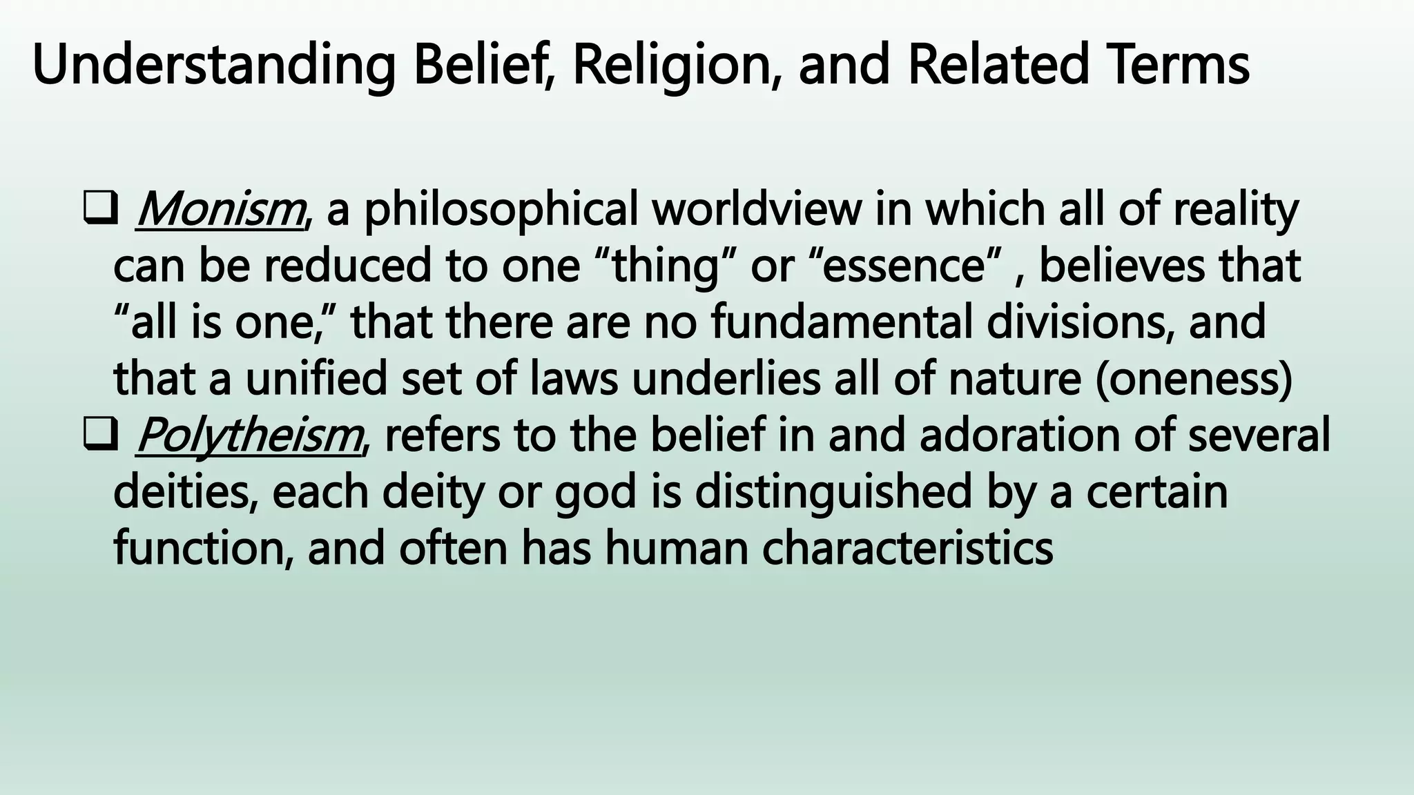 Introduction to World Religions and Belief Systems | PPTX