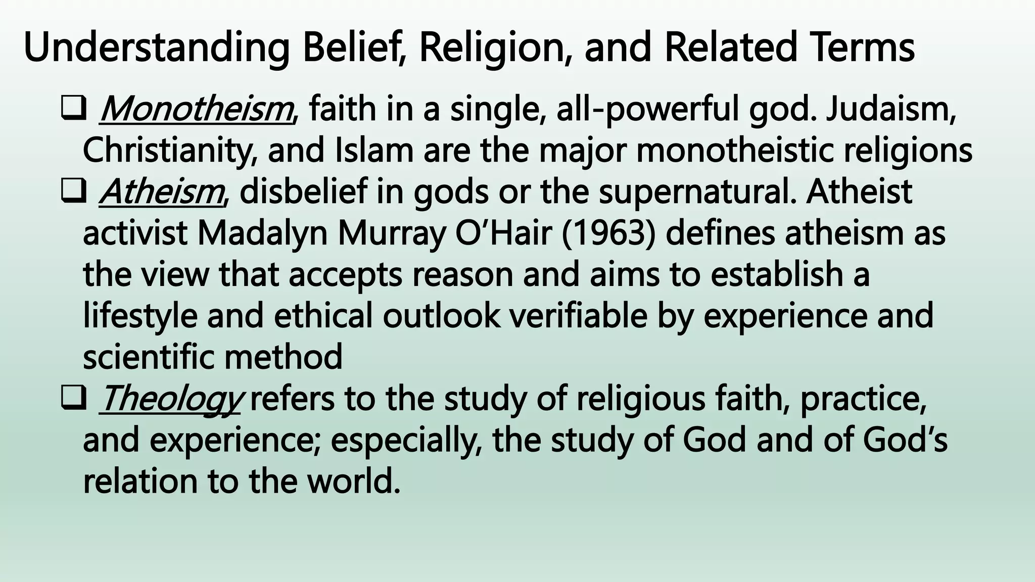 Introduction to World Religions and Belief Systems | PPTX