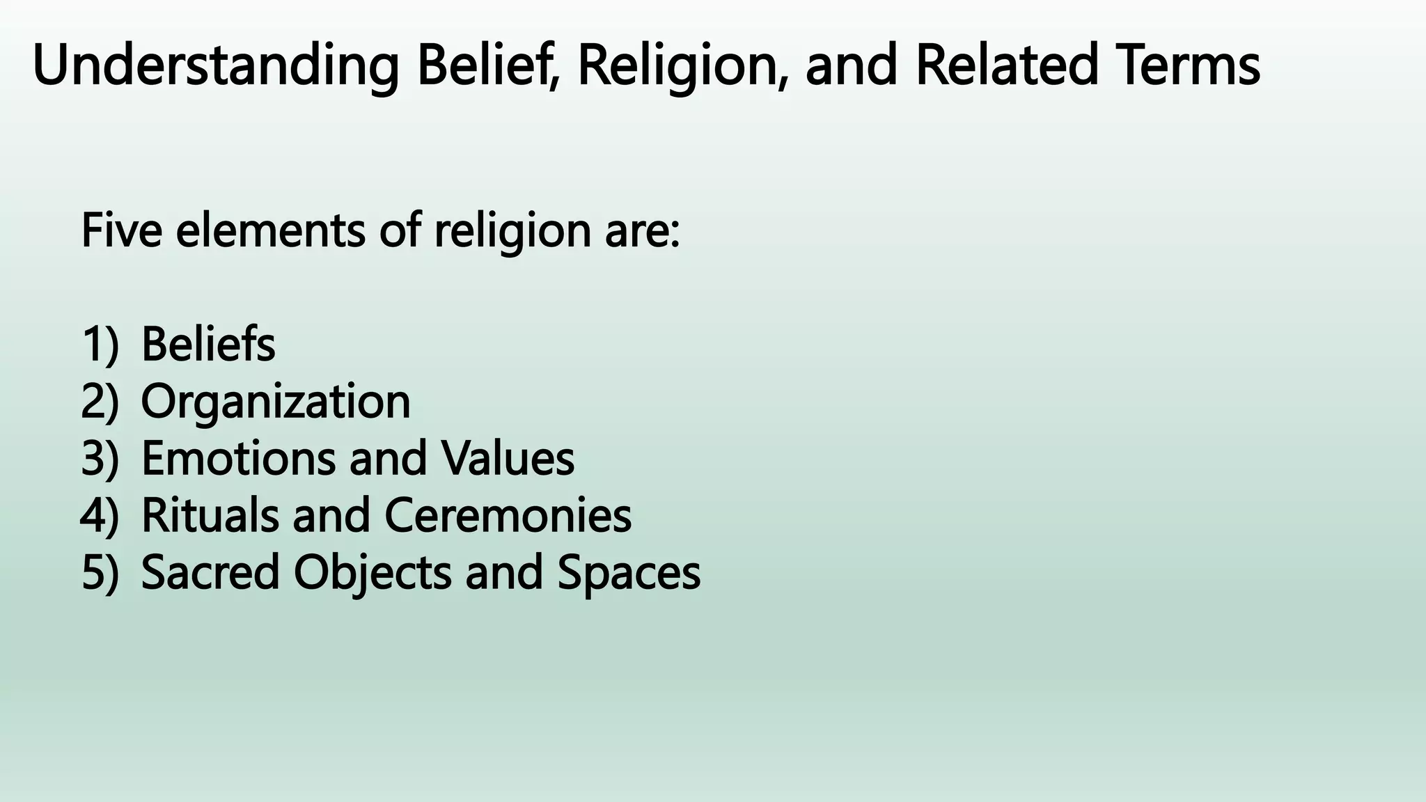 Introduction to World Religions and Belief Systems | PPTX