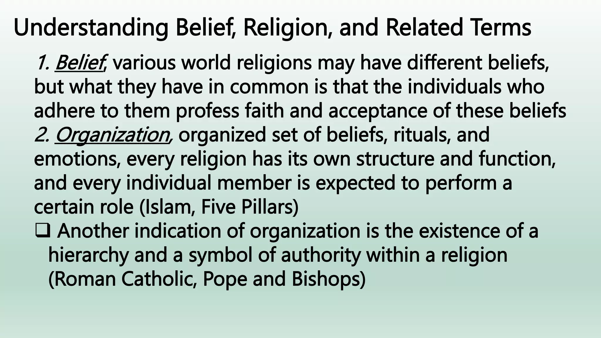 Introduction to World Religions and Belief Systems | PPTX