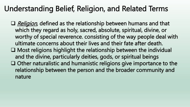 Introduction to World Religions and Belief Systems | PPTX