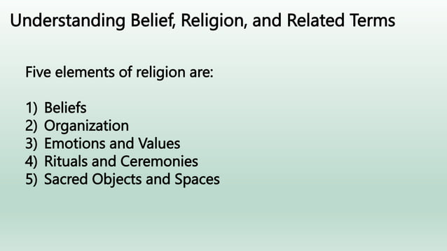 Introduction to World Religions and Belief Systems | PPTX