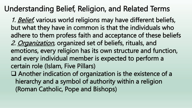 Introduction to World Religions and Belief Systems | PPTX