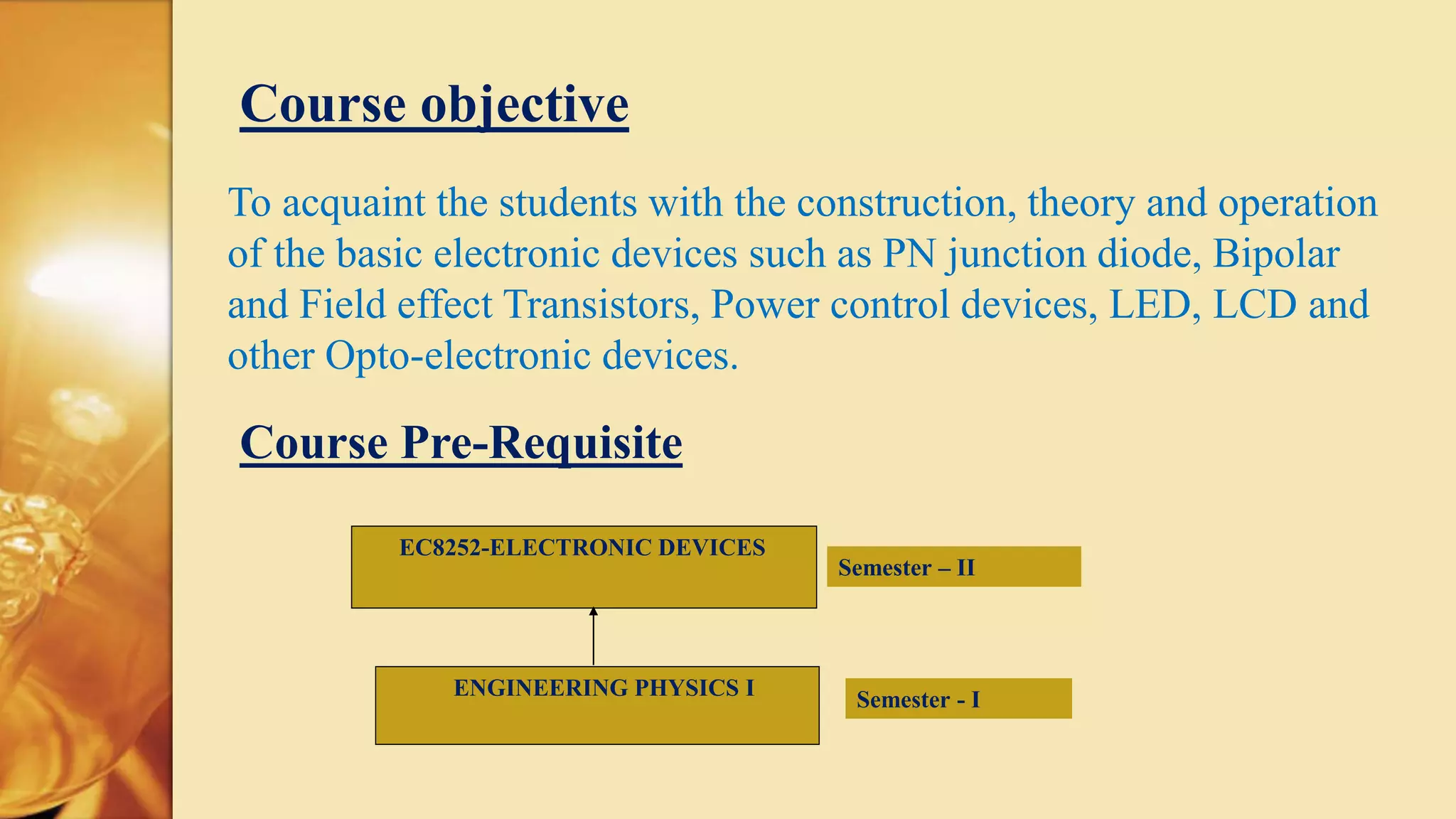 Introdution to electronic devices | PPTX