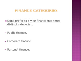 Introdution To Finance | PPTX