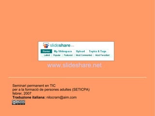 Introduzione a Slideshare | PPT | Computing | Technology & Computing