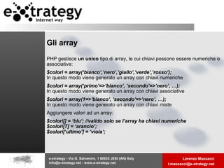 Introduzione al linguaggio PHP | PPT