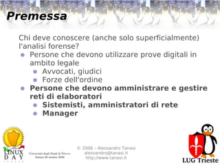 Introduzione all'analisi forense | PDF