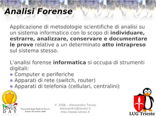 Introduzione all'analisi forense | PDF