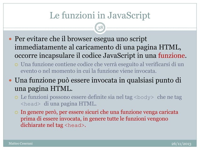 Introduzione a java script | PPT