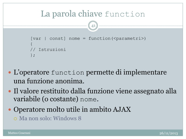 Introduzione a java script | PPT