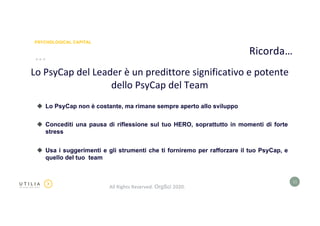 Introduzione allo PsyCap e al Test Pers | PDF