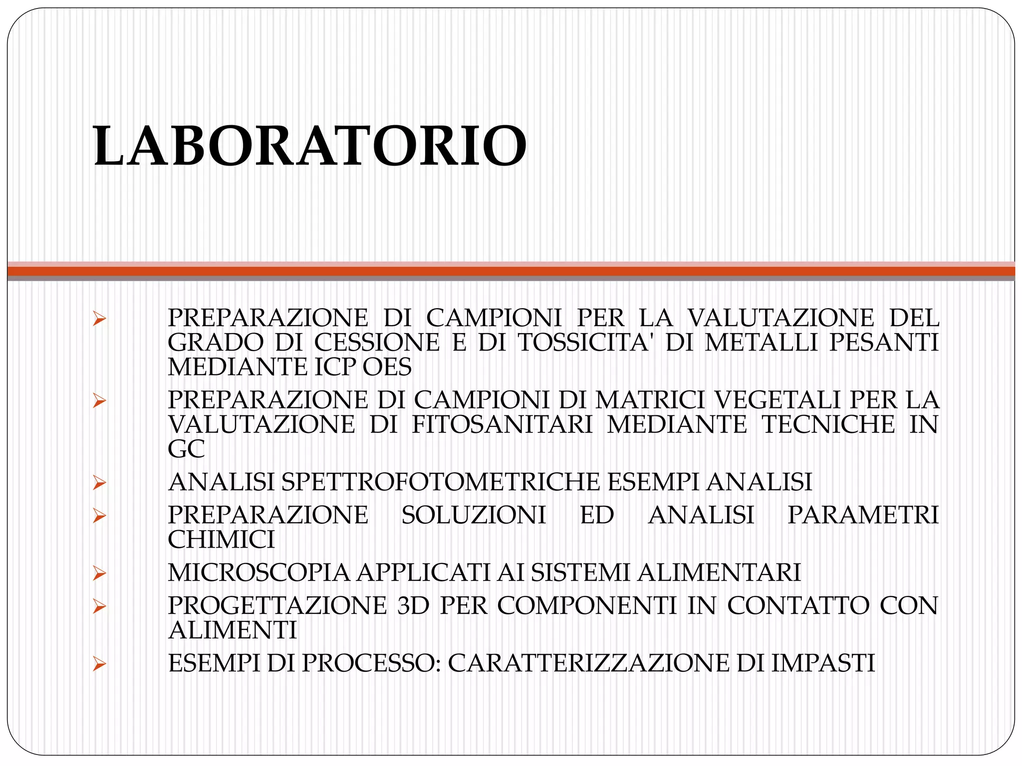 Introduzione allo Stage di laboratorio | PDF