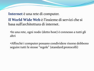 corso web developer - Introduzione al web | PPTX | Web Design and HTML | Internet