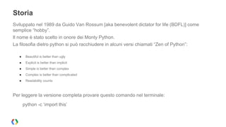 Introduzione a Python | PDF | Programming Languages | Computing