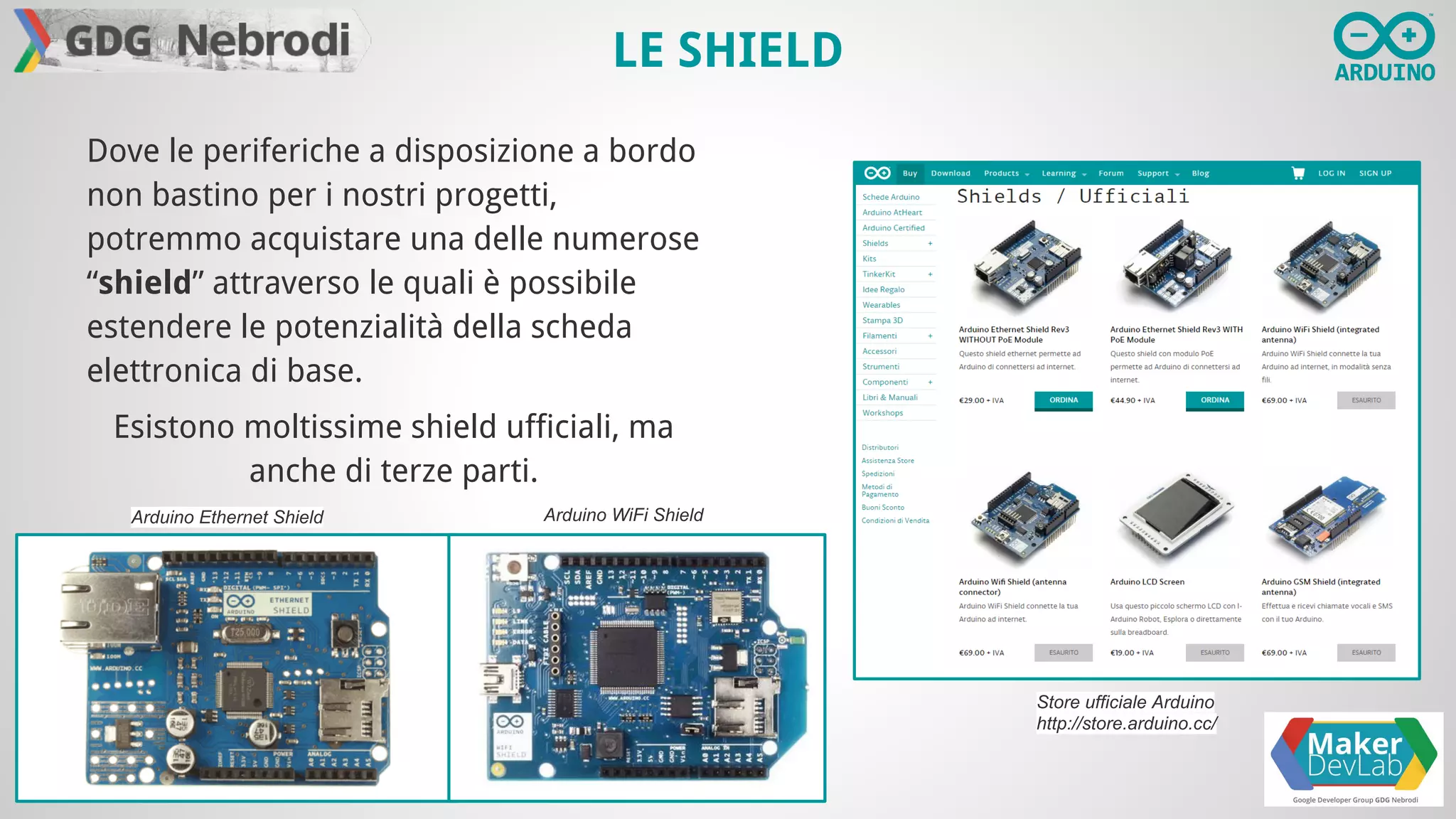 Introduzione ad Arduino del Maker DevLab | PPT