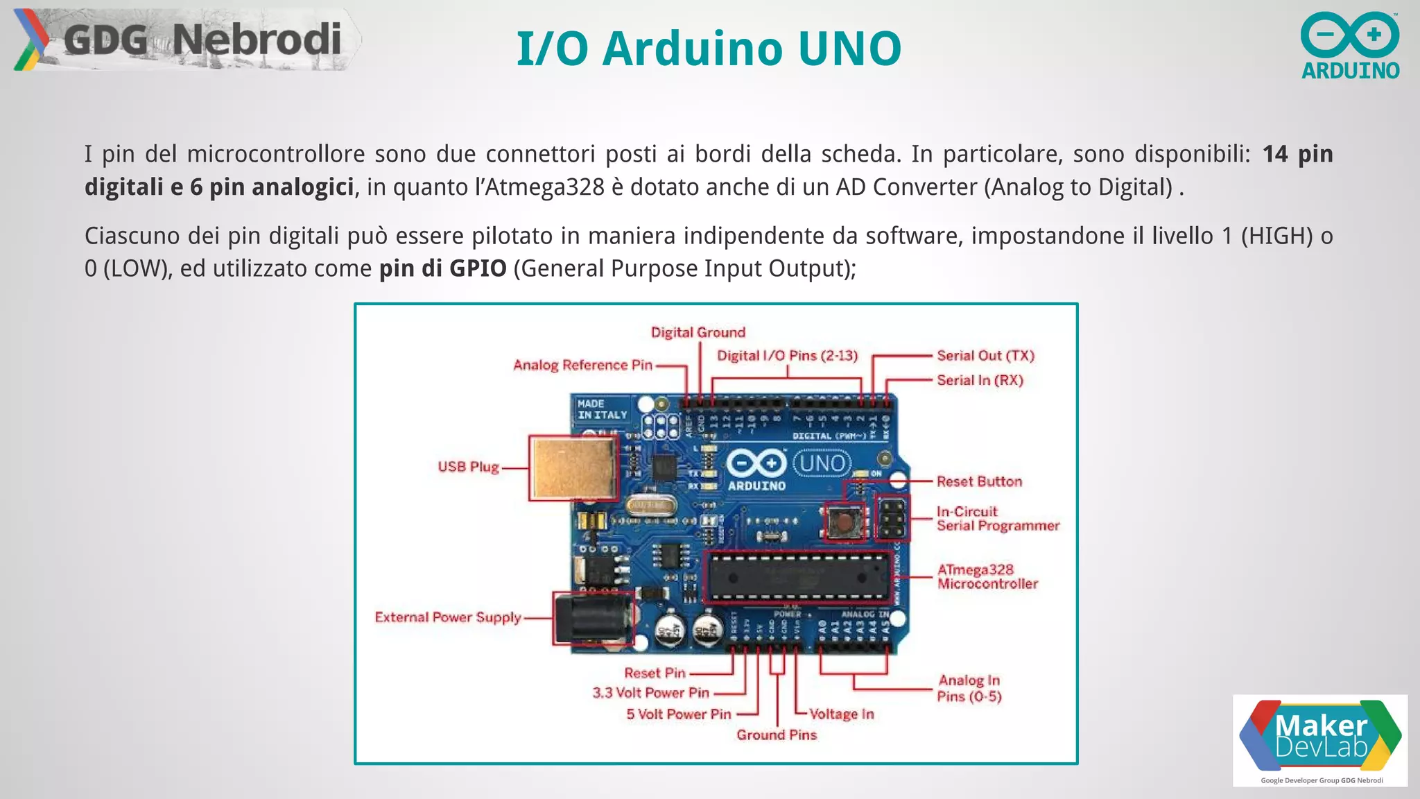 Introduzione ad Arduino del Maker DevLab | PPT