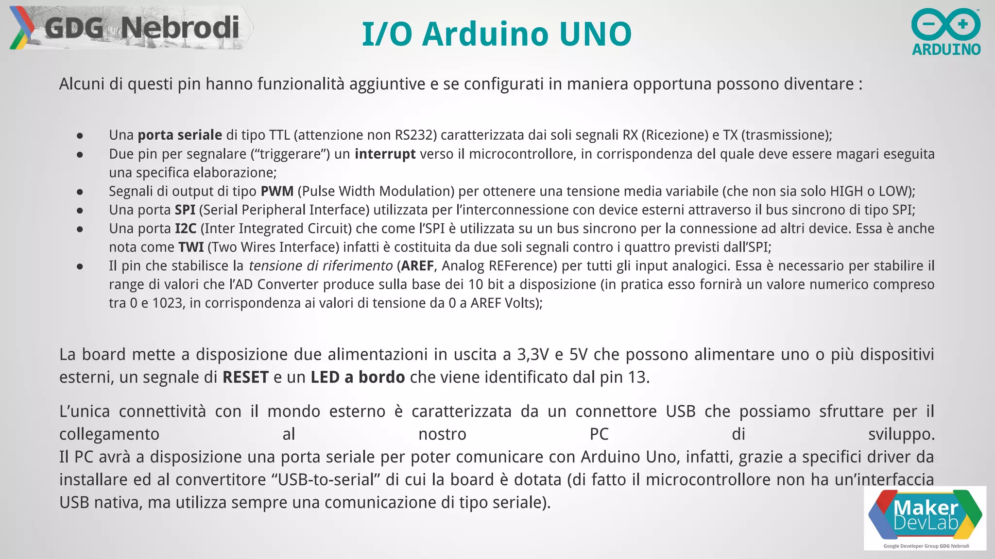 Introduzione ad Arduino del Maker DevLab | PPT