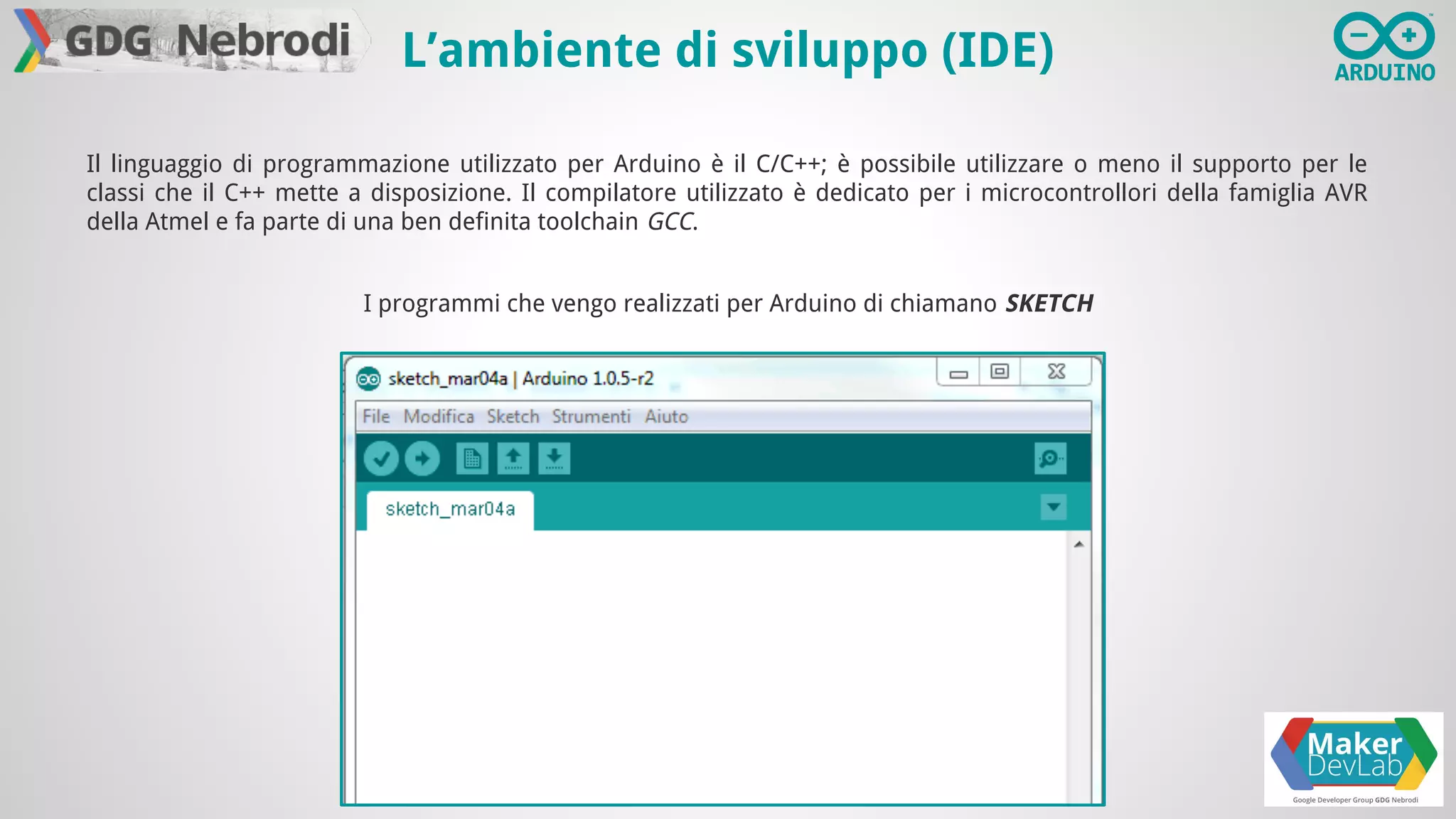 Introduzione ad Arduino del Maker DevLab | PPT