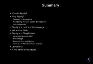 Introduction to Sightly and Sling Models | PPT