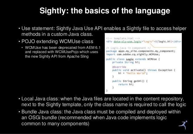 Introduction to Sightly and Sling Models