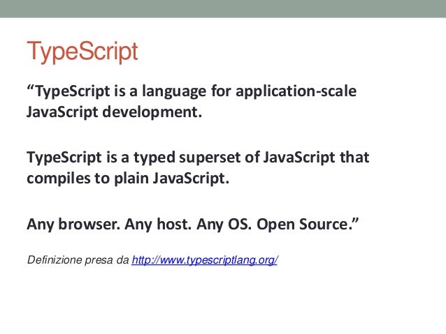 Introduzione A Typescript