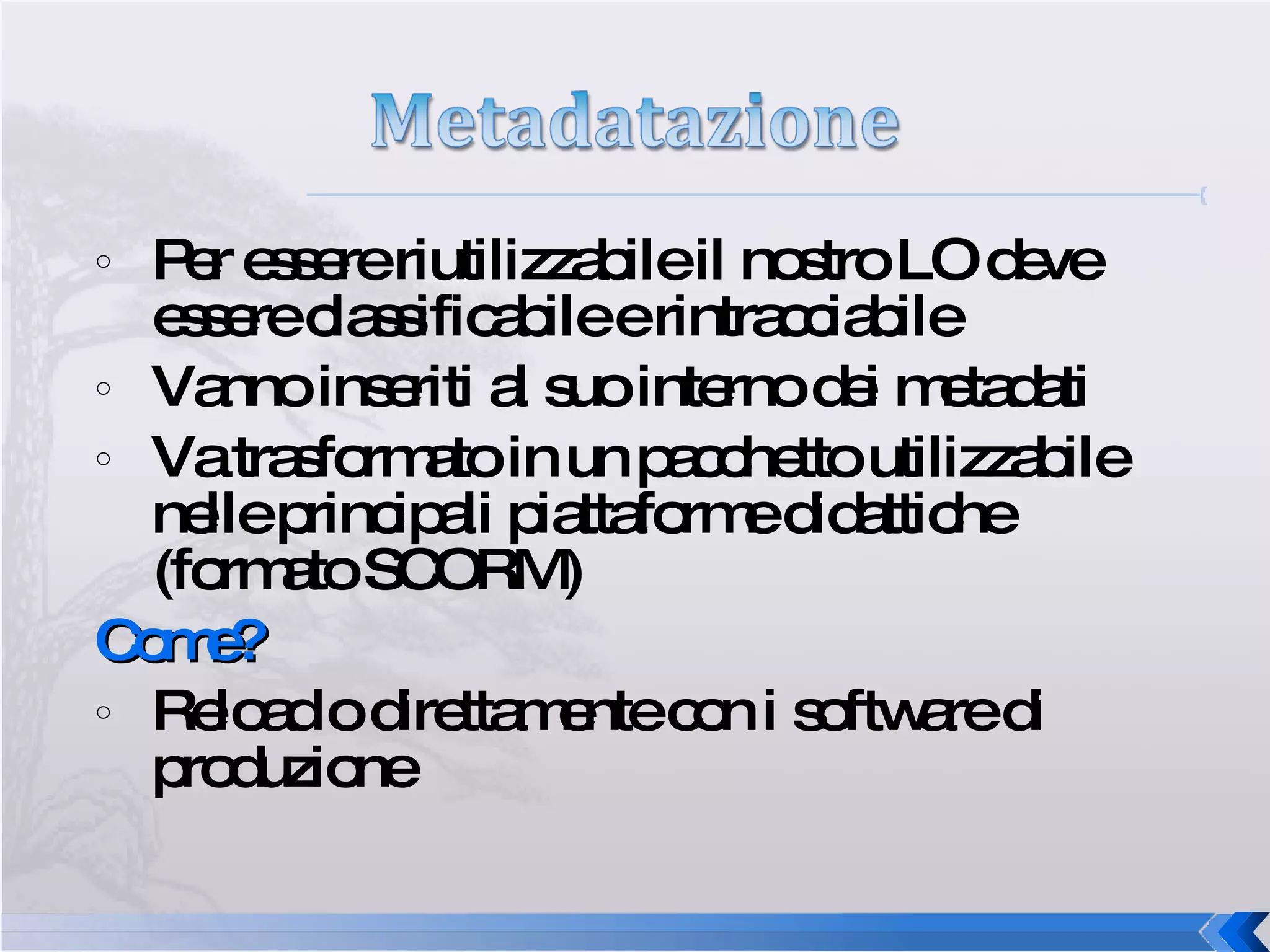 Introduzione ai Learning Object | PPT