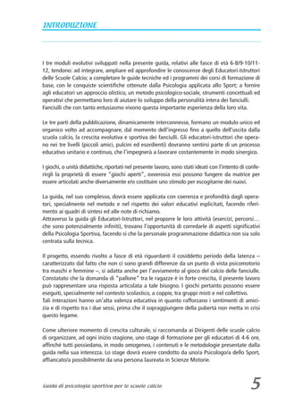 Introduzione zerbini guida psicologia scuole calcio | PDF