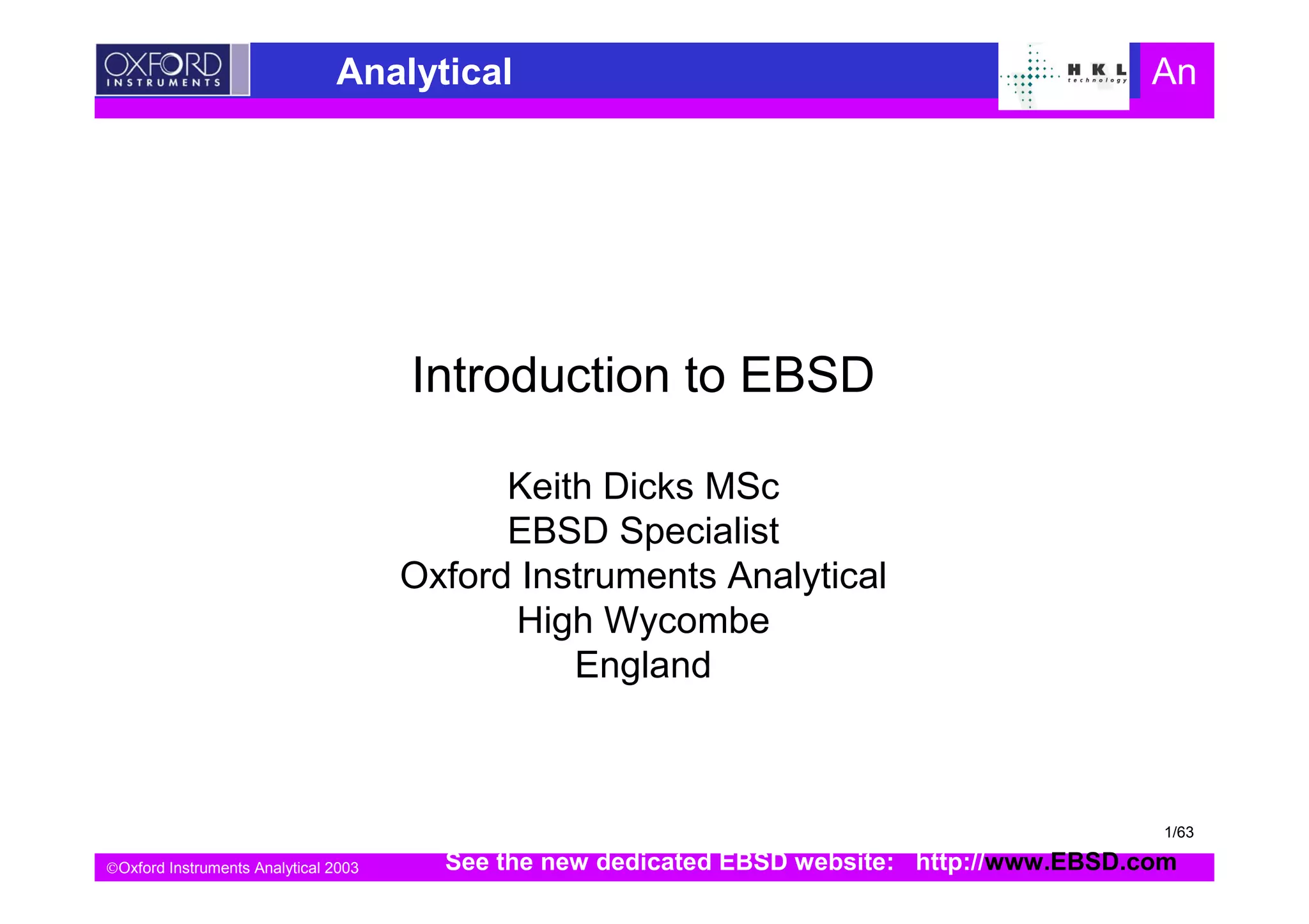 Introduction to EBSD | PDF