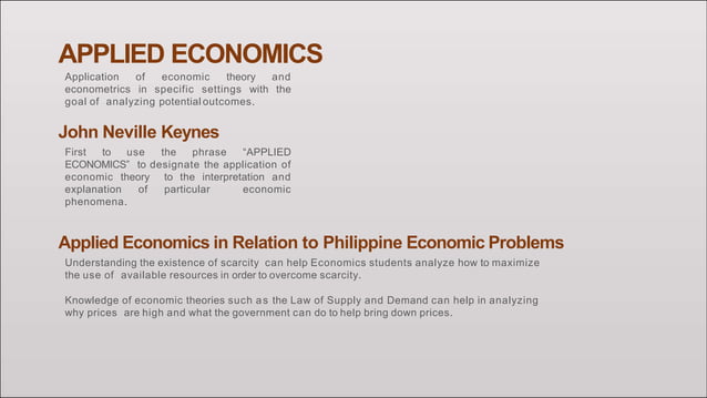 Applied Economics | PPTX
