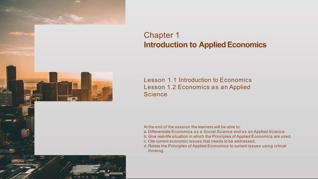 Applied Economics | PPTX