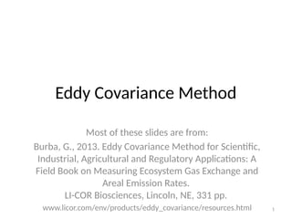 Eddy Covariance Analysis of Ecosystem Fx | PPTX
