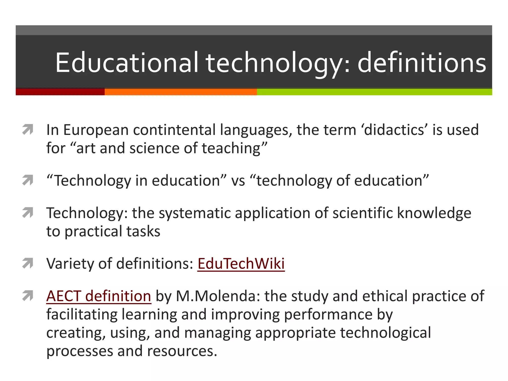 Introduction to educational technology | PPTX