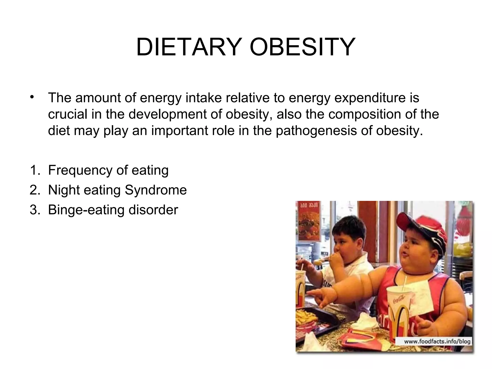 Intro & etiology of obesity | PPT