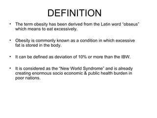 Intro & etiology of obesity | PPT | Endocrine and Metabolic Diseases ...