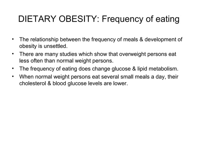 Intro & etiology of obesity | PPT