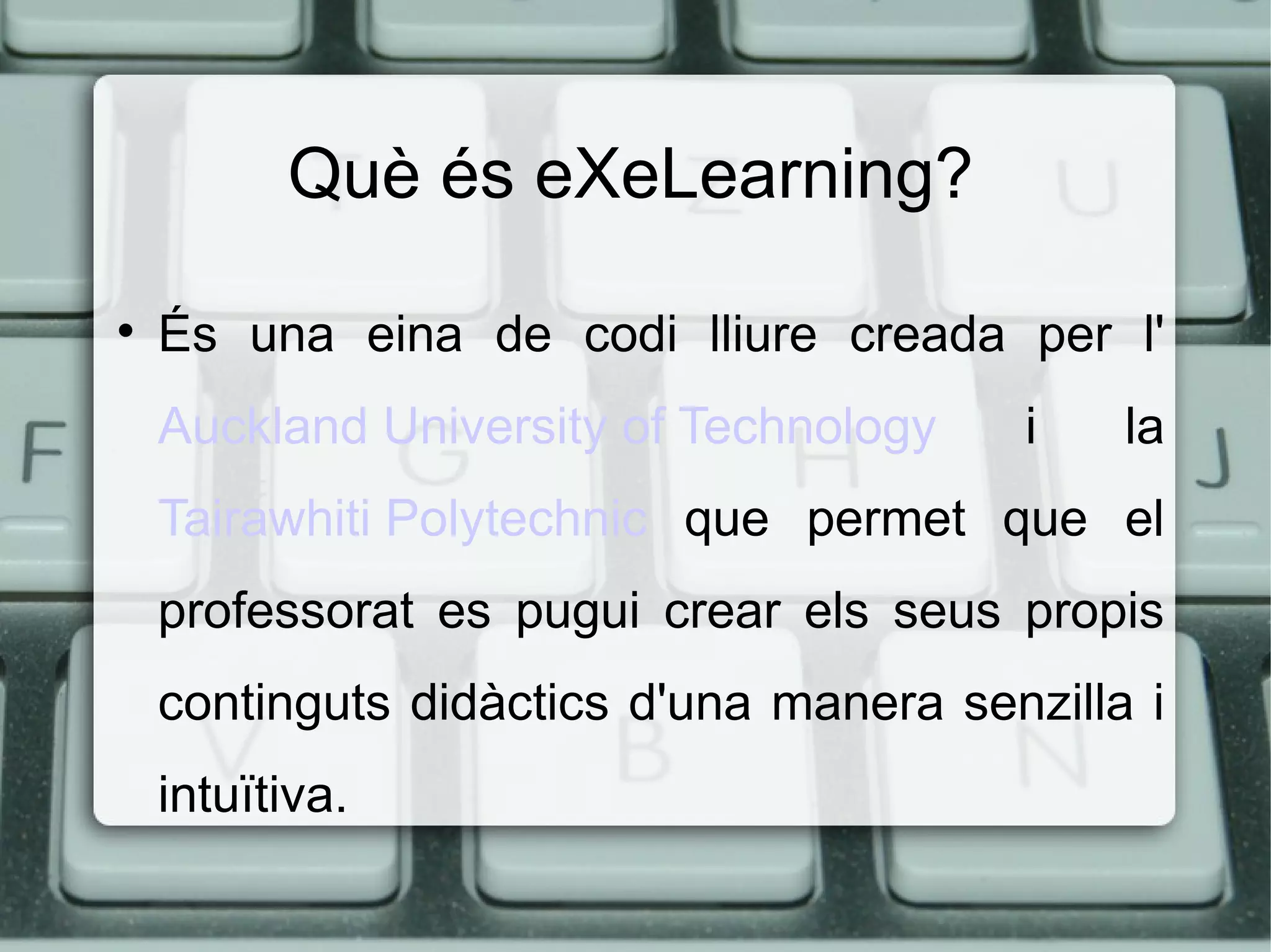 Introducció a l'eXeLearning | PDF