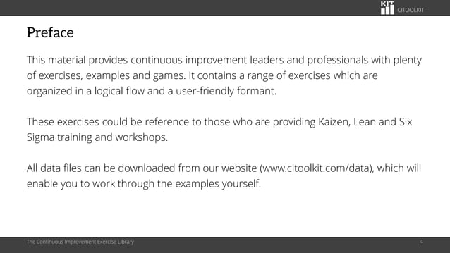 The Continuous Improvement Exercise Library | PPT