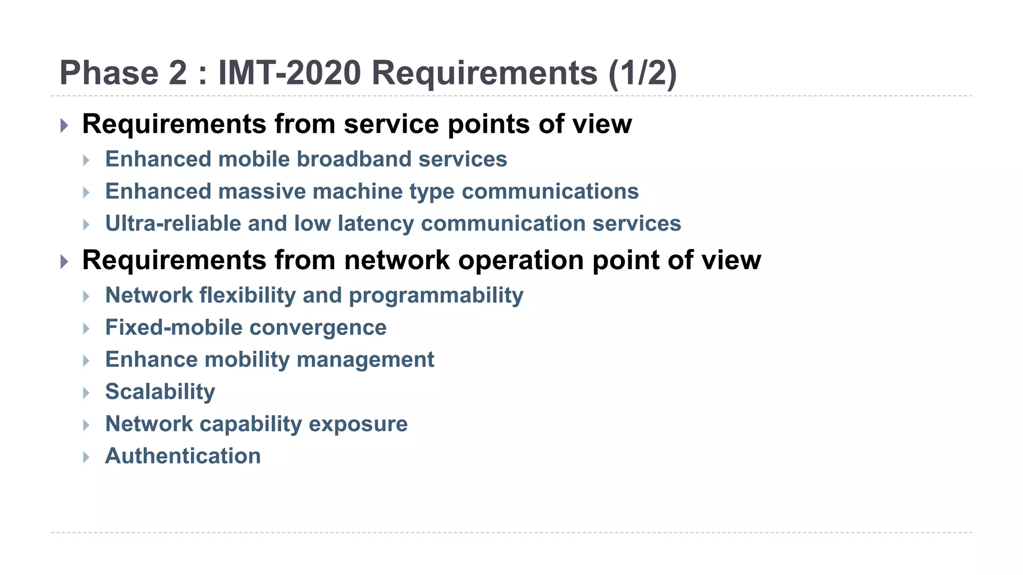 Network Architecture Work in ITU Focus Group IMT-2020 | PPTX