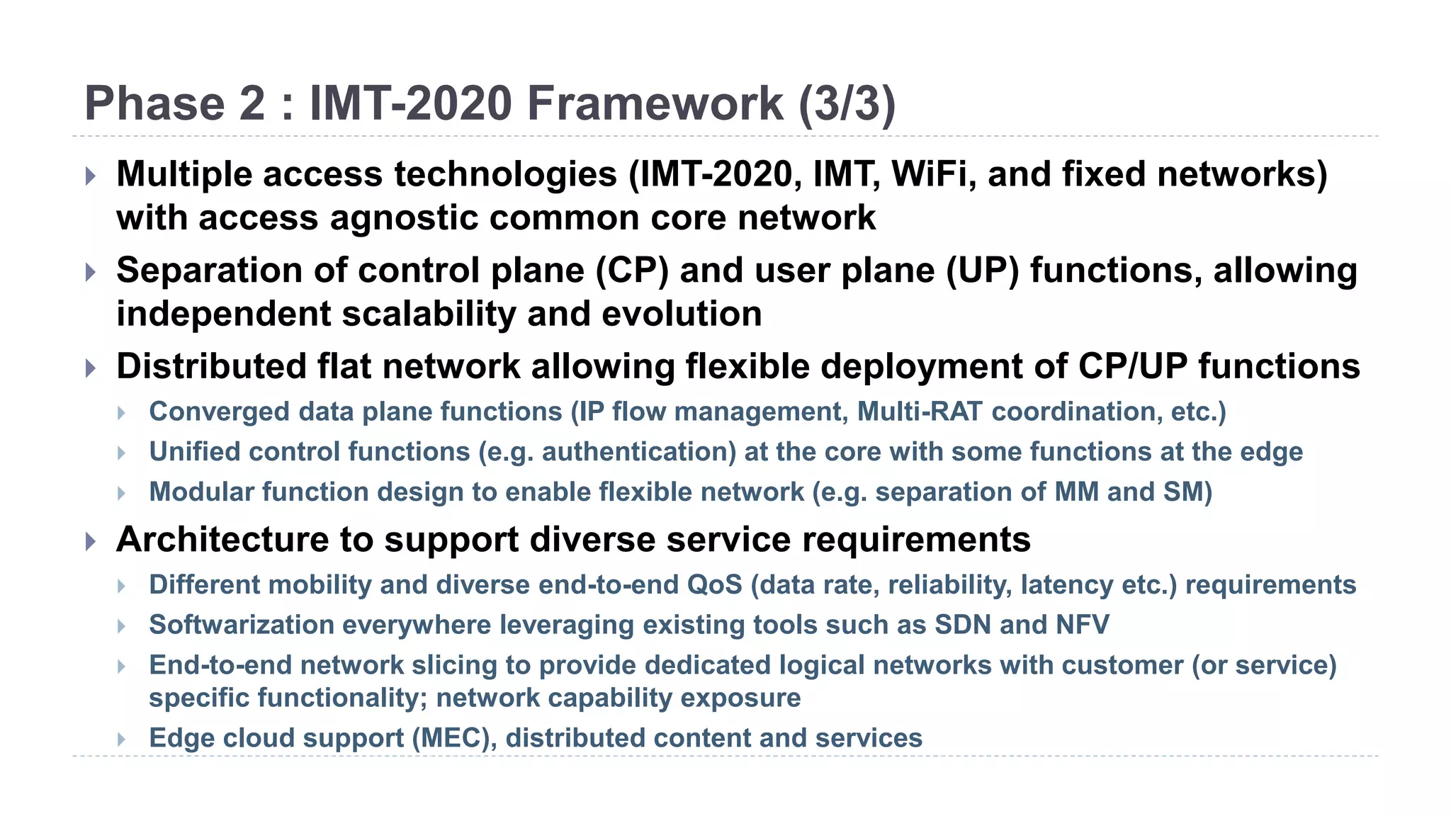 Network Architecture Work in ITU Focus Group IMT-2020 | PPTX