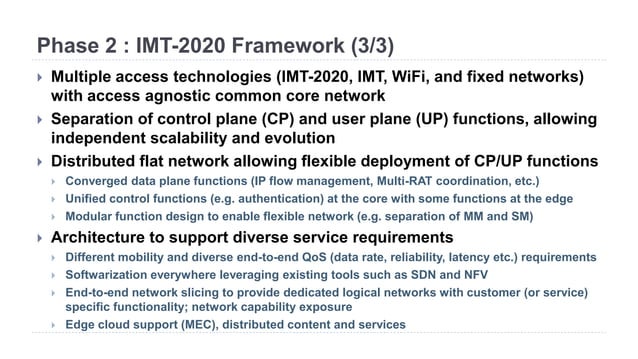 Network Architecture Work in ITU Focus Group IMT-2020 | PPT