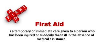 INTRODUCTION TO BASIC FIRST AID AND LIFE SUPPORT | PPTX | First Aid ...