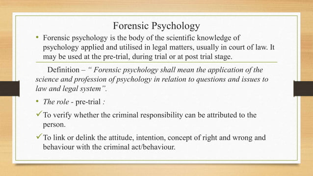 Introduction to forensic psychology pdff | PDF | Crime & Harmful Acts ...
