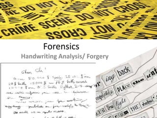 CSI Handwriting Analysis | PPTX | Homework and Study | Education